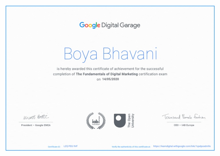 Google Certificate | PDF