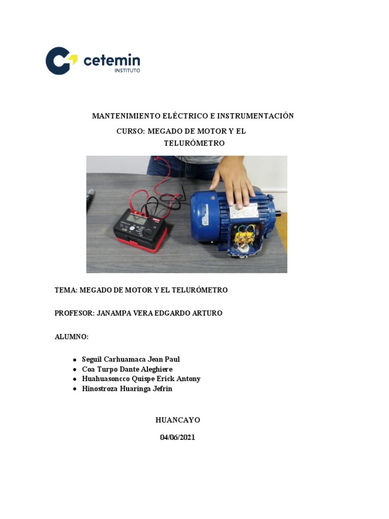 Megado de Un Motor | PDF | Aislador (Electricidad) | Electricidad