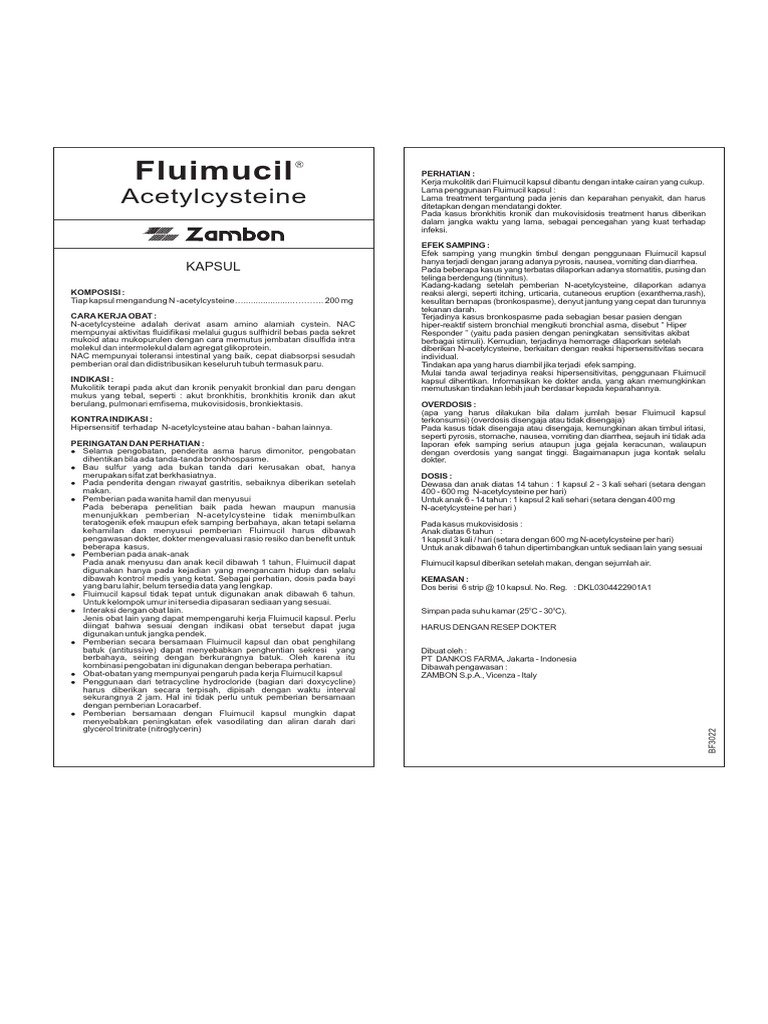 Id Fluimucil Kapsul | PDF