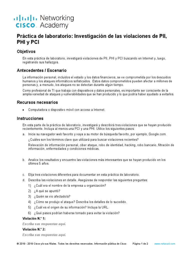 G2 - Investigate Breaches of PII PHI PCI | PDF | Internet | ciberespacio