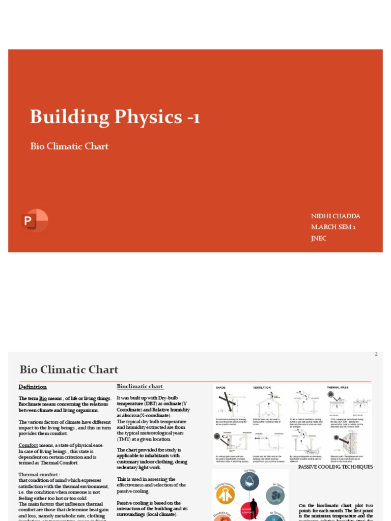 Building Physics - 1: Bio Climatic Chart | PDF | Humidity | Thermodynamics