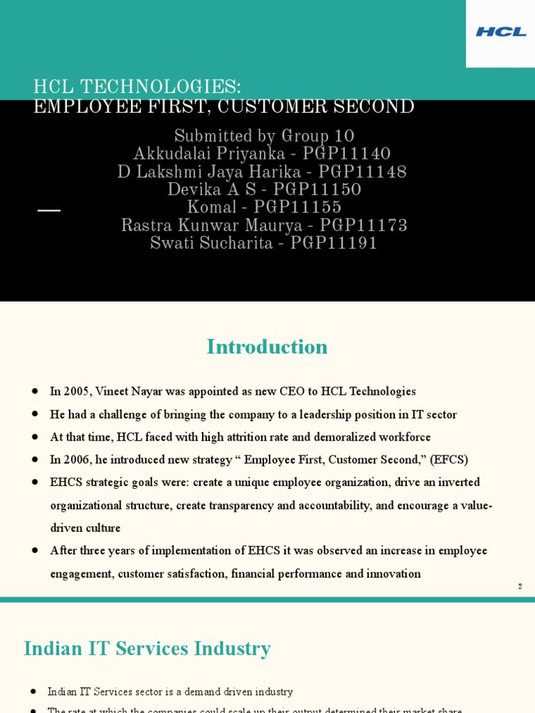 HCL Technologies' Employee-Centric Strategy | PDF | Innovation | Brand