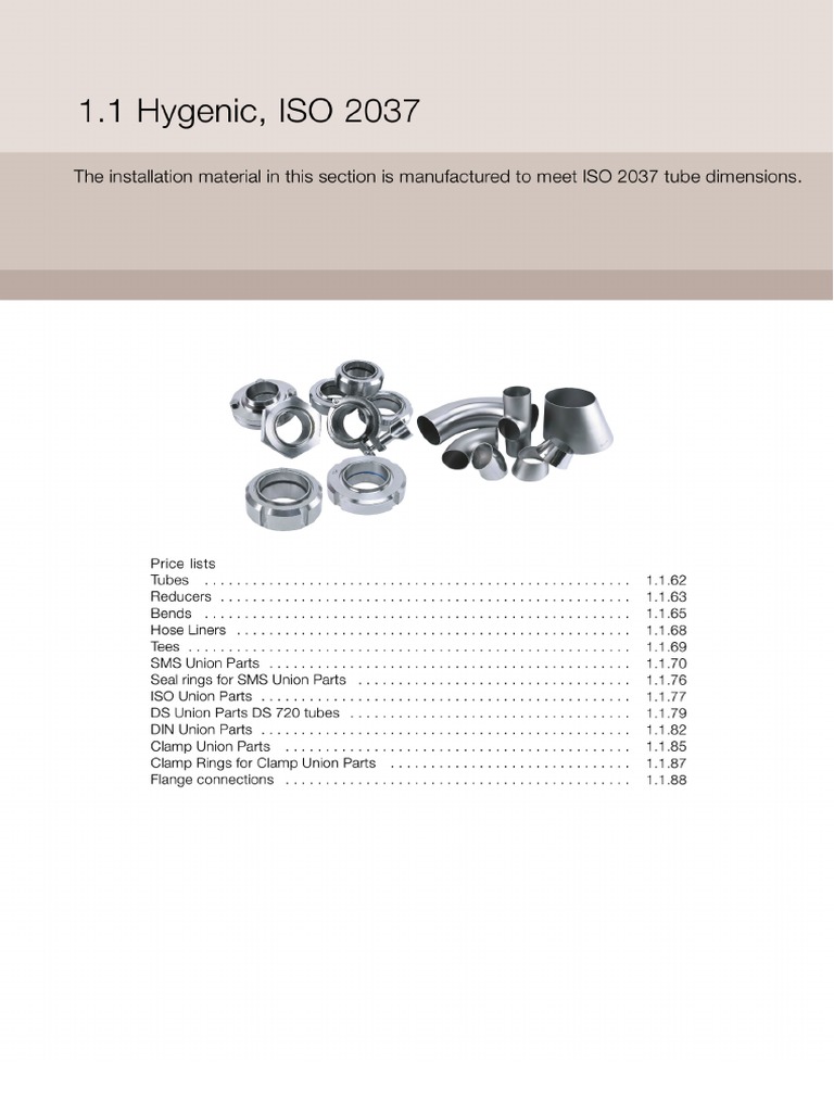 Hygienic-Fittings-Iso-2037 - Linha Pesada | PDF
