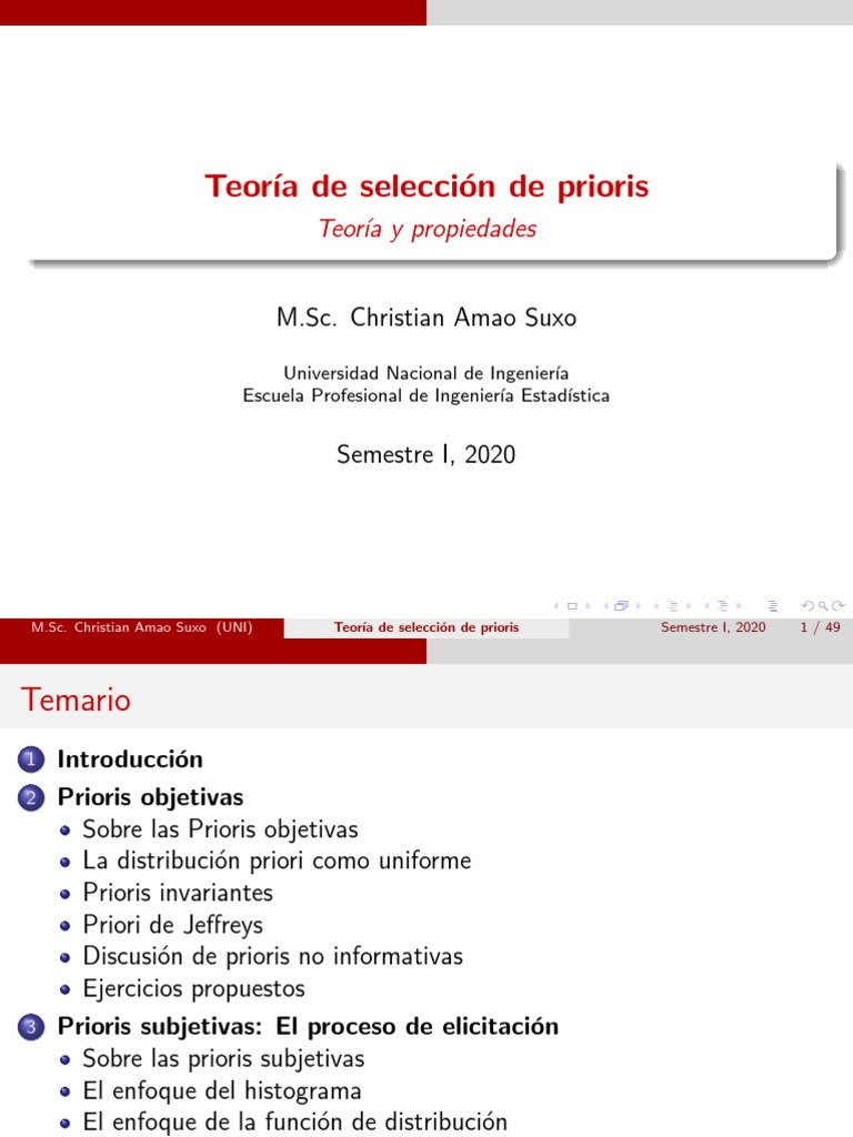 Teoría de Selección de Prioris | PDF | A priori y a posteriori ...