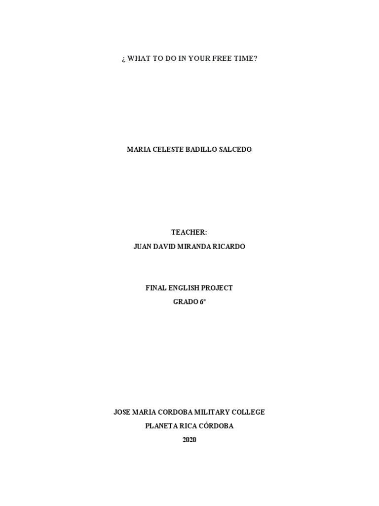 Free Time Activities for Youth Development | PDF | Adolescence | Leisure