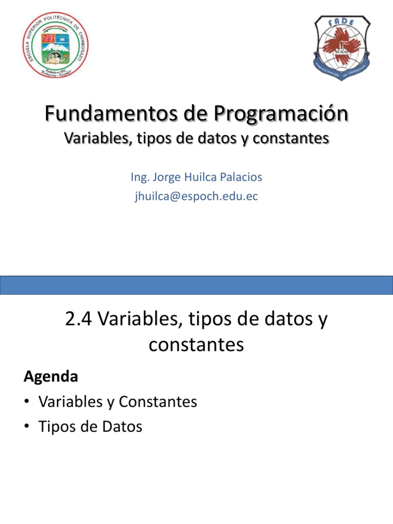 Programacion 2 Parcial | PDF | Tipo de datos | Variable (informática)