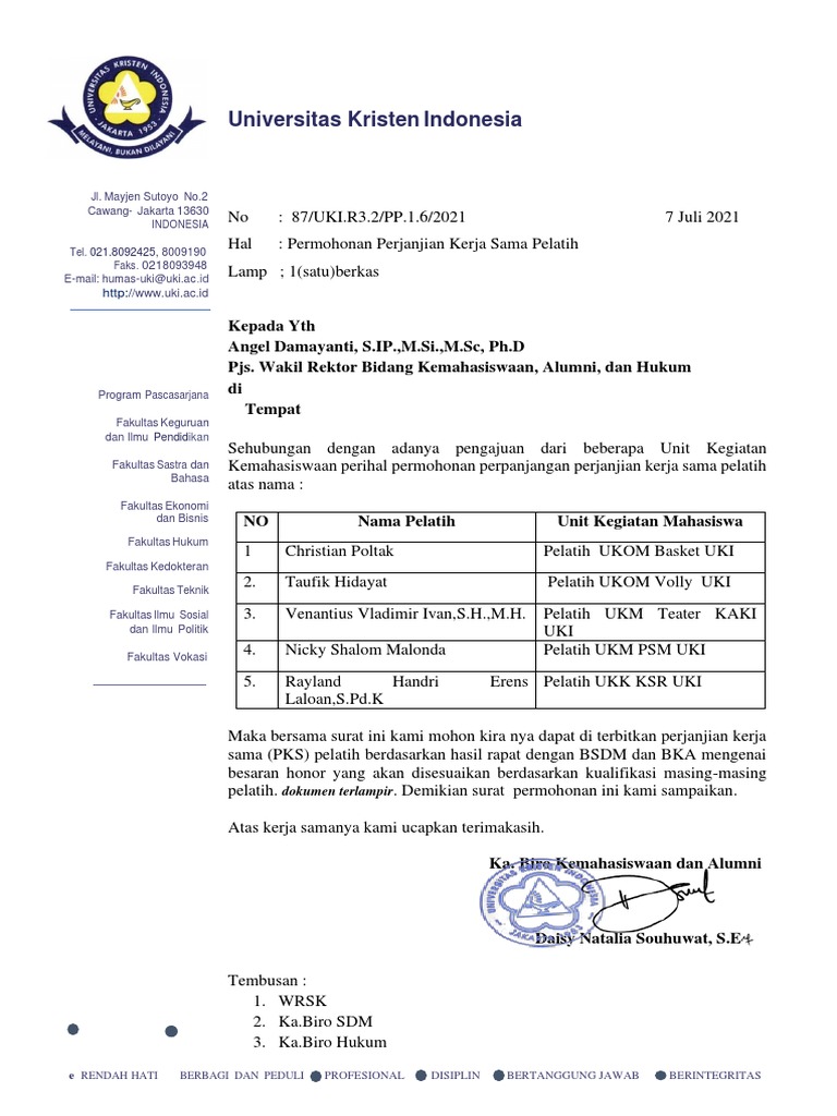 Surat Permohonan Pks | PDF