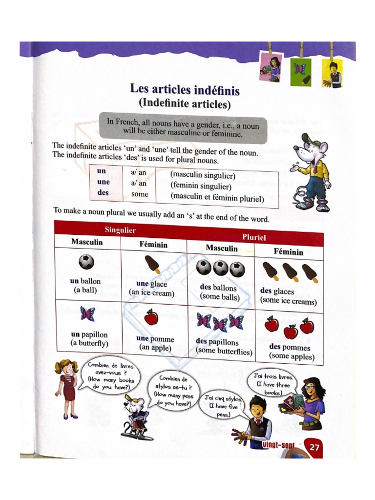 Les Articles Indéfinis | PDF