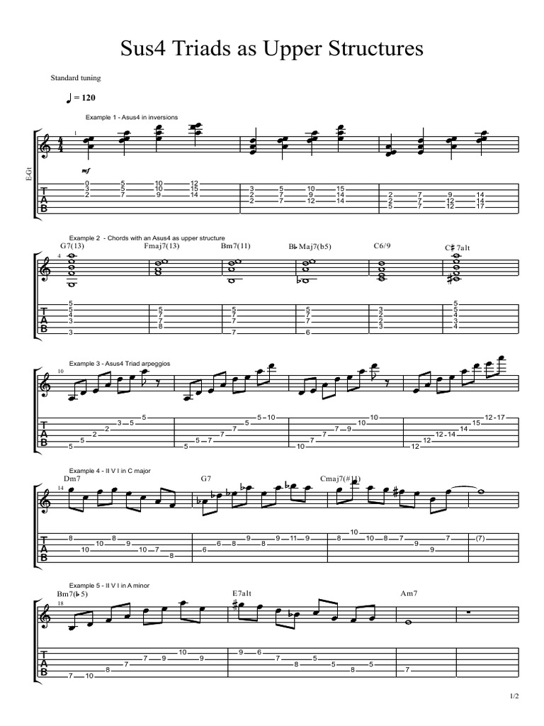 Sus4 Triads As Upper Structures | PDF | Music Theory | Musical Techniques