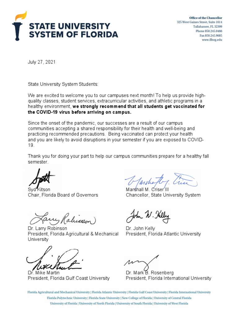BOG Letter To Students | Download Free PDF | Epidemics | Pandemic