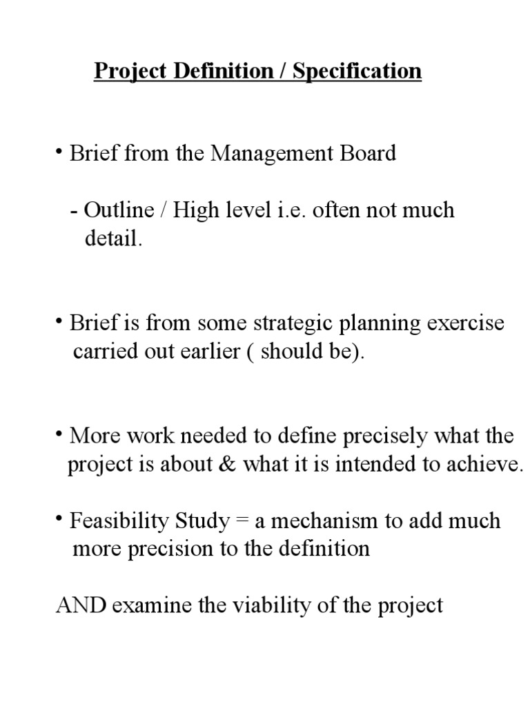 Project Definition / Specification | PDF