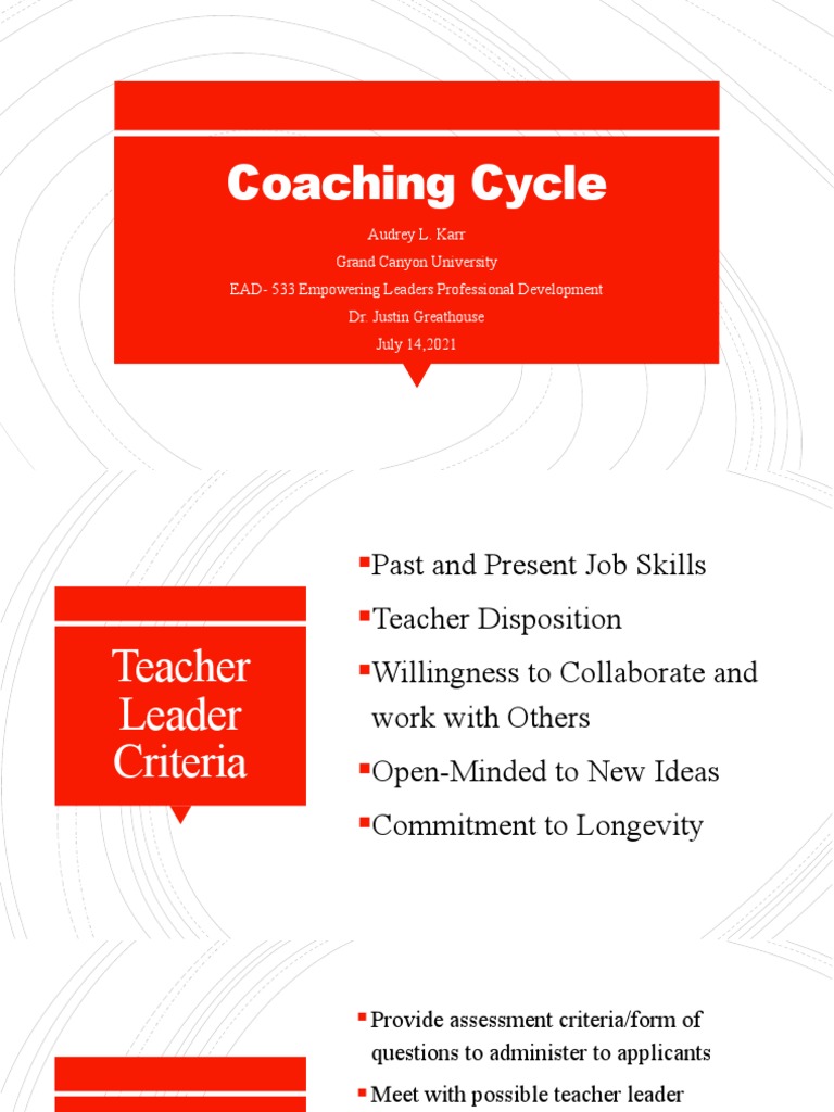 Coaching Cycle Powerpoint | PDF | Teachers | Educational Assessment