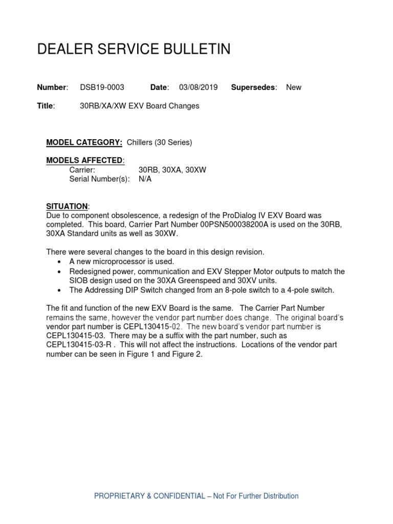 Dsb19 0003. 30rb Xa XW Exv Board Changes | PDF | Manufactured Goods ...