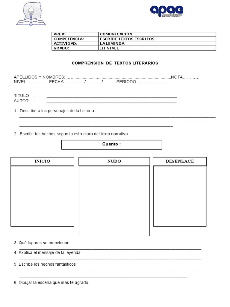 Actividades de Comprensión de Leyendas | PDF