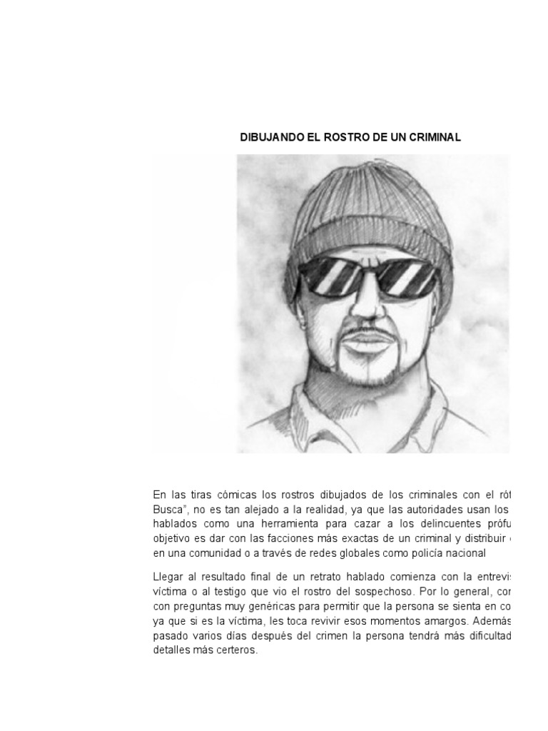 Dibujando El Rostro de Un Criminal | PDF