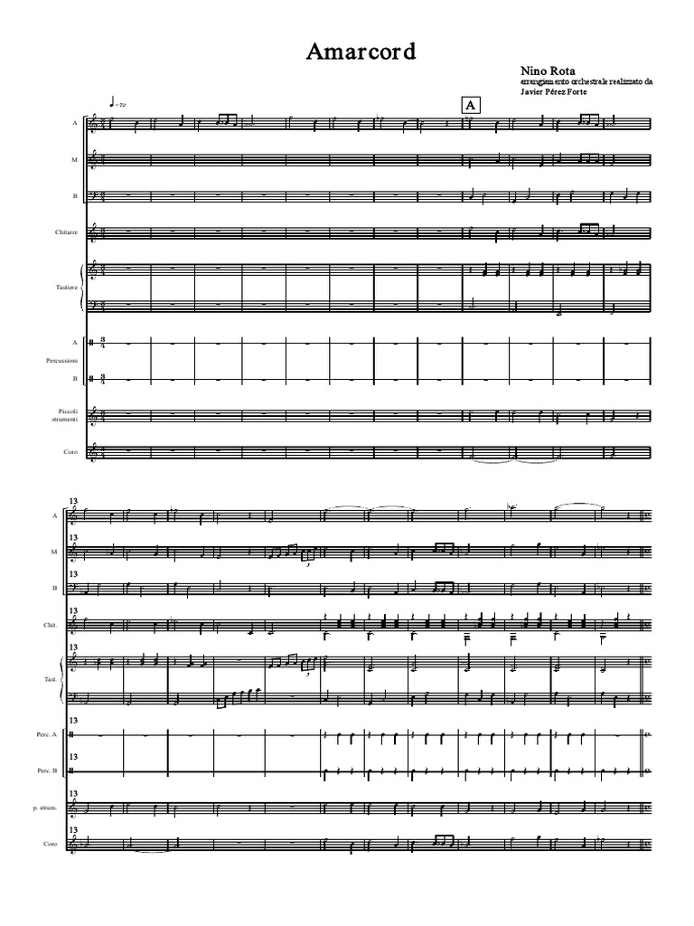 Amarcord Partitura | PDF