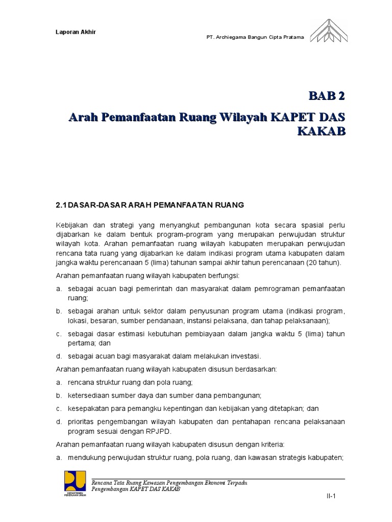Bab 2 Rencana Pemanfaatan | PDF