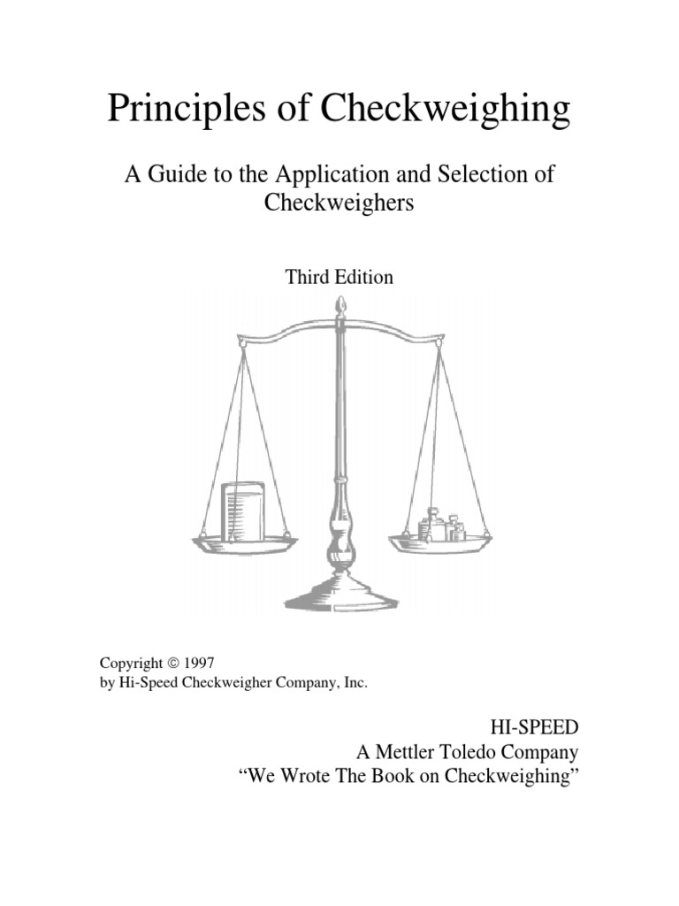Principles of Check Weighing | PDF | Weighing Scale | Standard Deviation
