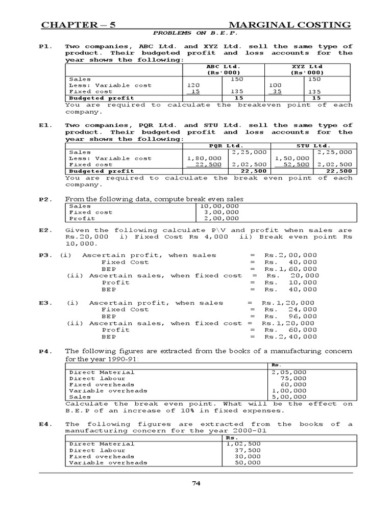 Marginal - Costing 2 | PDF | Pricing | Accounting