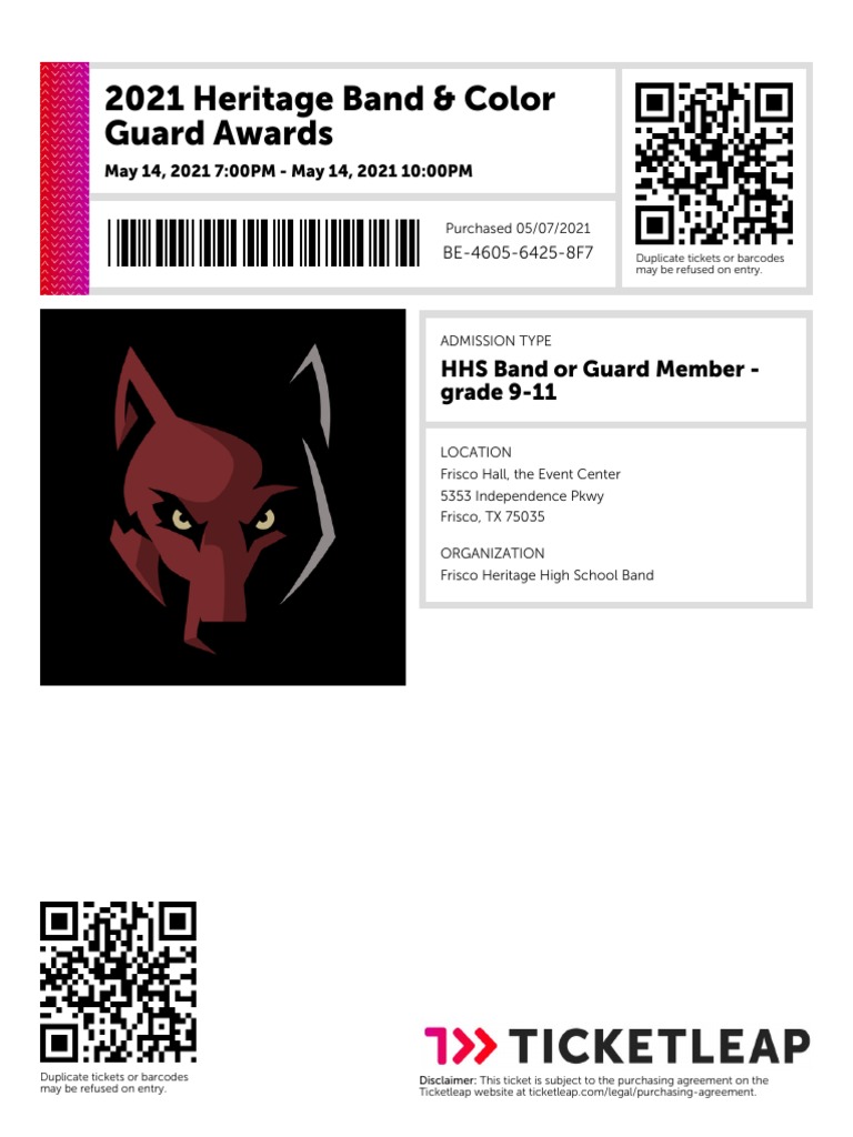 2021 Heritage Band Color Guard Awards | PDF