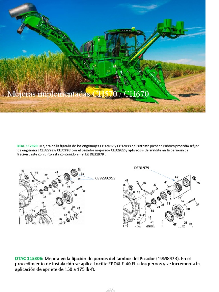 Mejoras Implementadas CH570 CH670 | PDF | Engranaje | Tecnología de ...