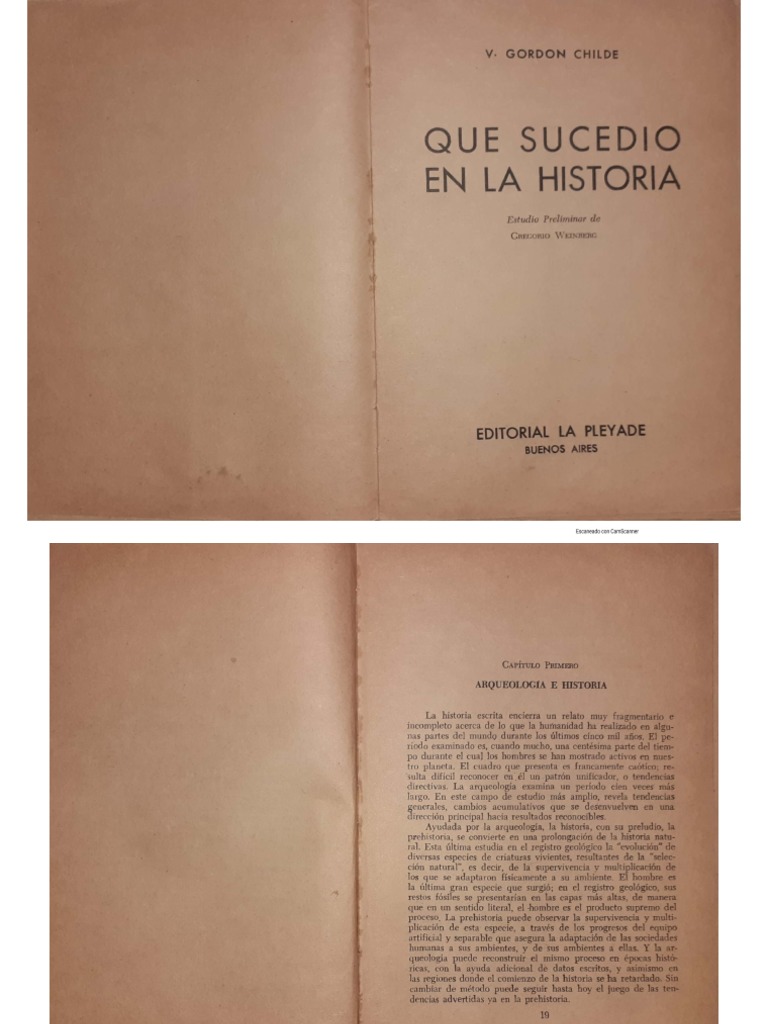Gordon Childe Qué Sucedió en La Historia. Cap. I Arqueología e Historia ...