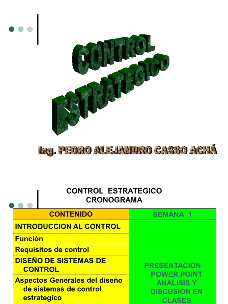 CONTROL ESTRATEGICO PRESENTACION final