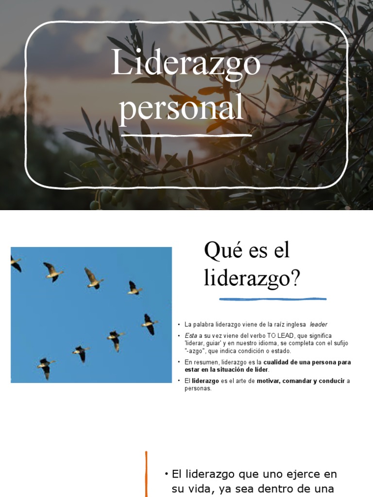 Liderazgo Personal | PDF | Autoestima | Liderazgo