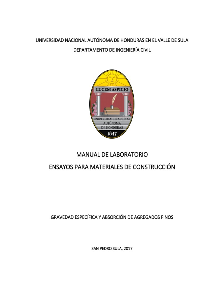 Masa Especifica y Absorcion Finos ASTM C - 128 | PDF | Densidad | Absorción (Química)