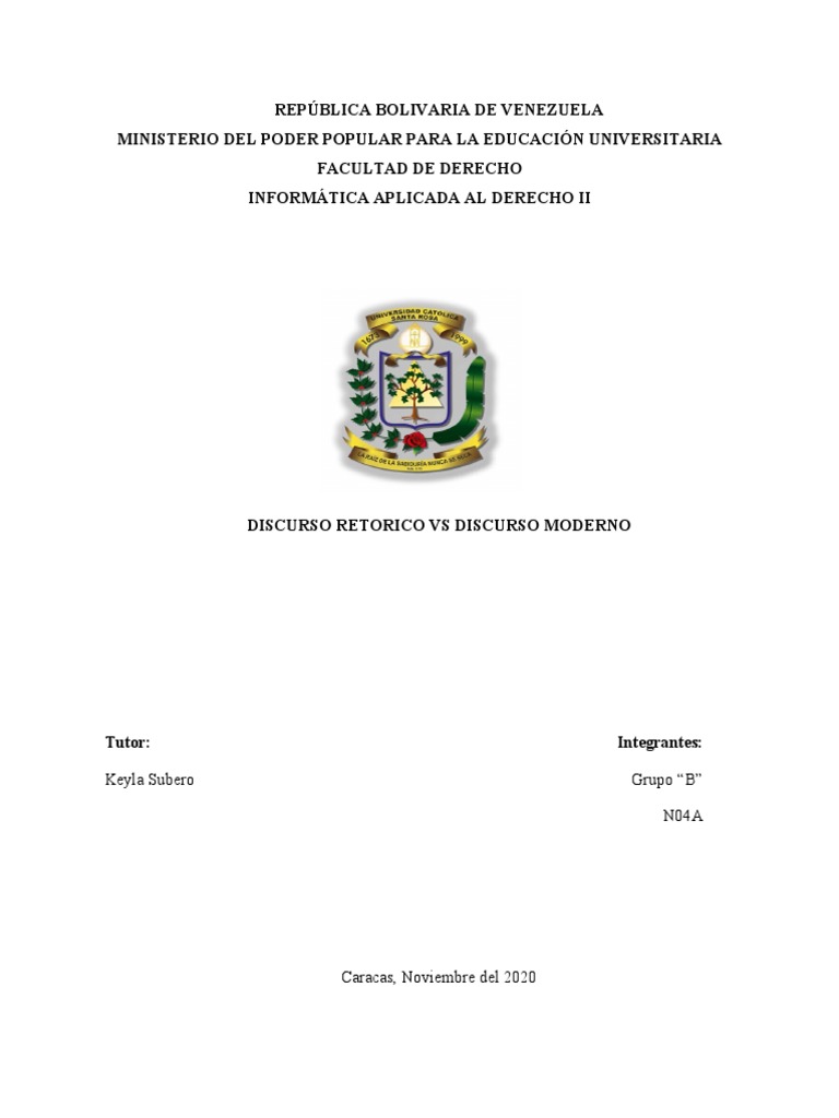 Discurso Retorico VS Discurso Moderno | PDF | Retórica | Hablar en público