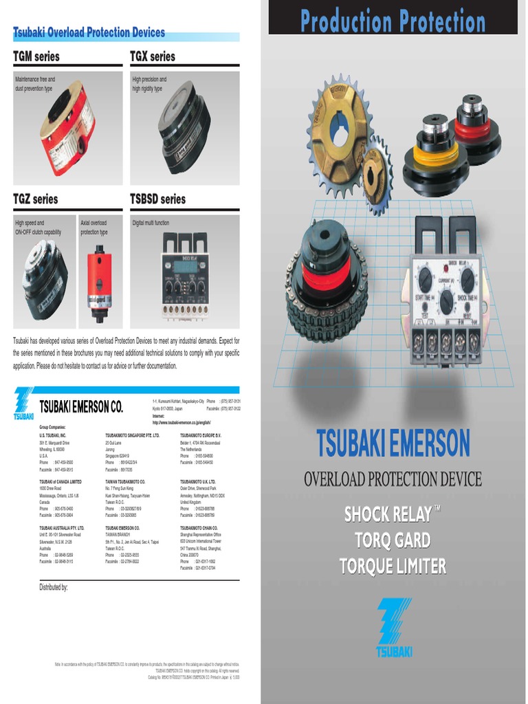 TGM Series TGX Series: Tsubaki Overload Protection Devices | PDF ...