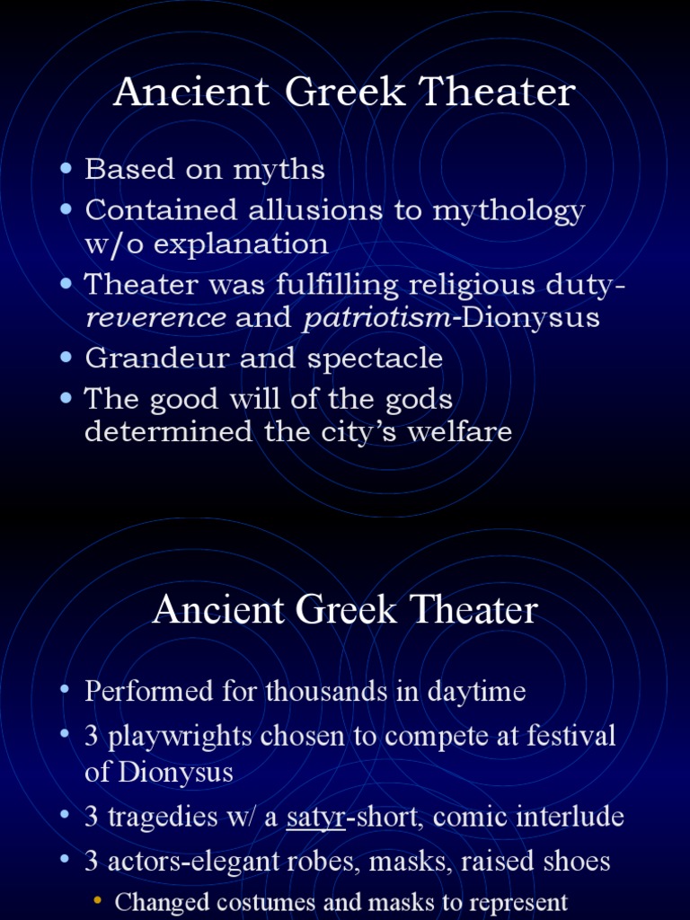 Ancient Greek Theater | PDF | Greek Tragedy | Theatre