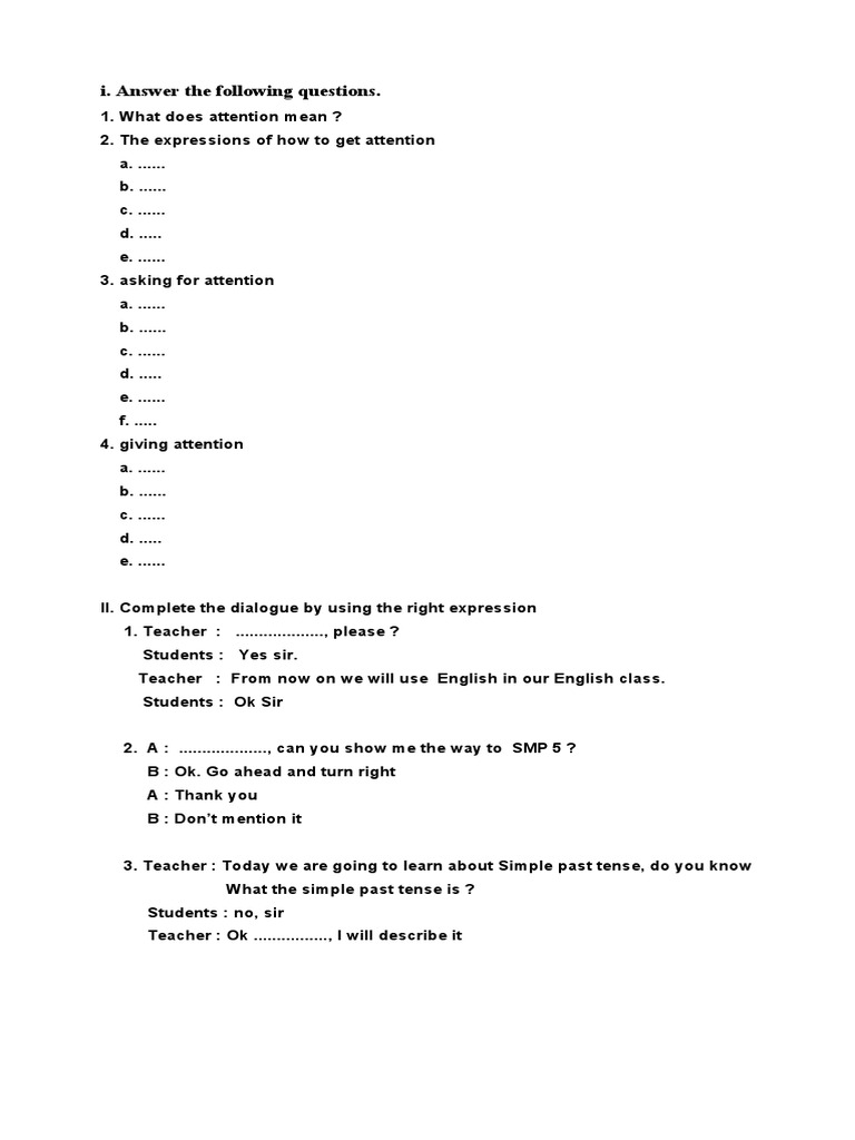 I. Answer The Following Questions | PDF