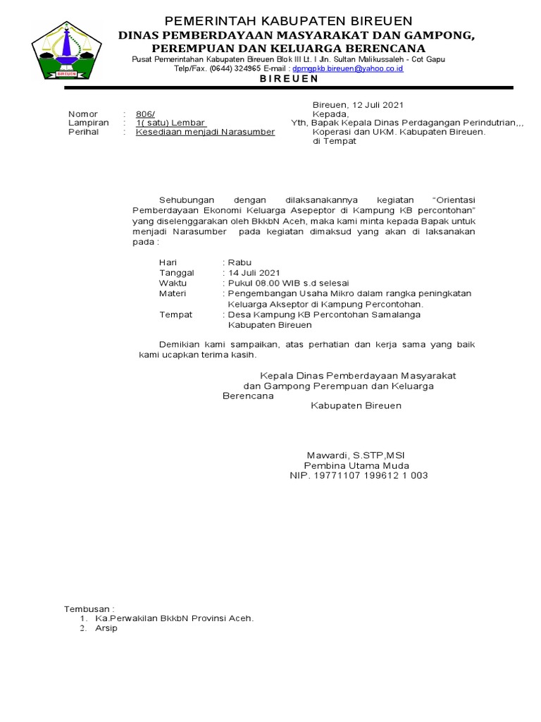 Undangan Narasumber Uppks | PDF