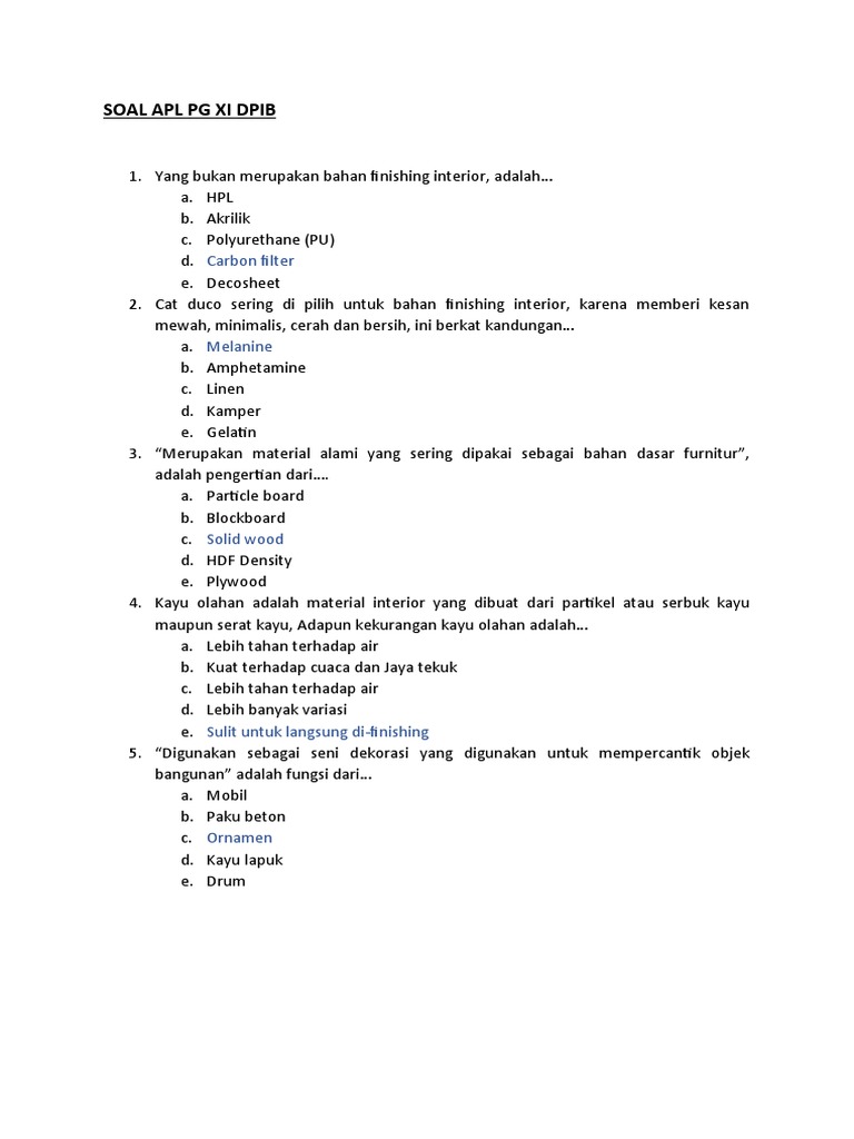 Soal Apl PG Xi Dpib | PDF