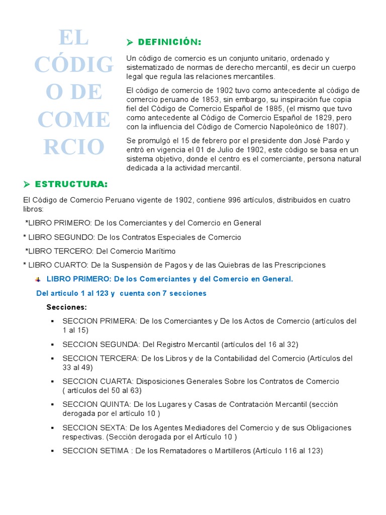 El Código de Comercio | PDF | Bancarrota | Derecho civil (sistema legal)