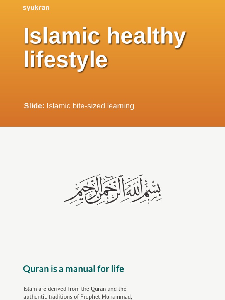 Islamic Healthy Lifestyle | PDF | Hadith | God In Islam
