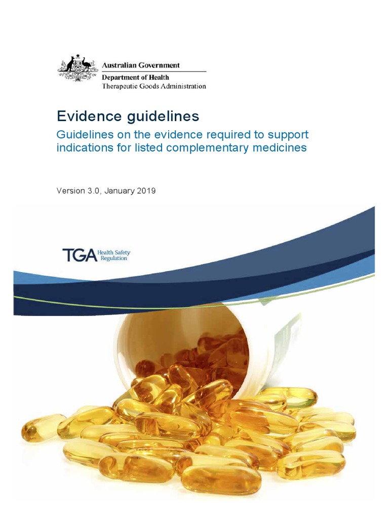 TGA Evidence Guidelines | PDF | Dietary Supplements | Vitamin