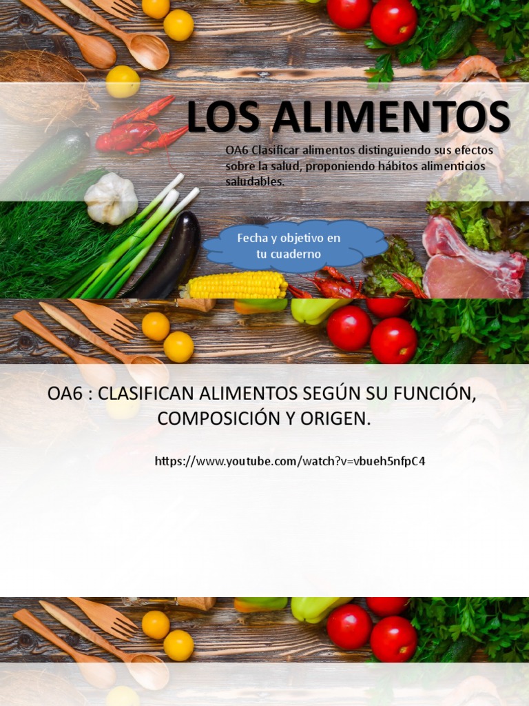 Clasificación de Alimentos y Nutrientes | PDF | Nutrientes | Alimentos