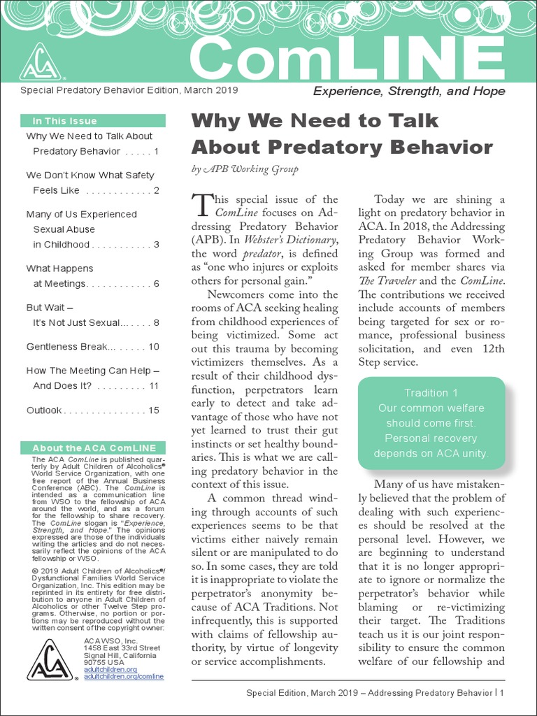 Predatory - Behavior - ComLine - Final ACA | PDF | Human Nature ...