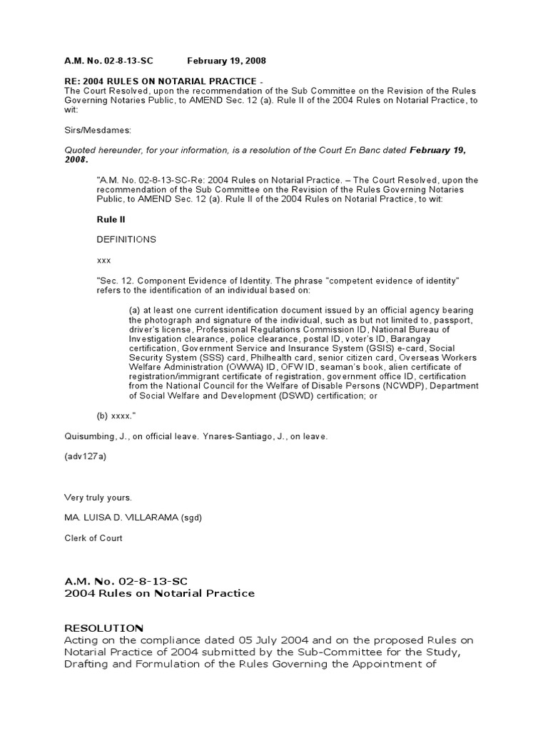 2004 Rules On Notarial Practice PDF Notary Public Signature