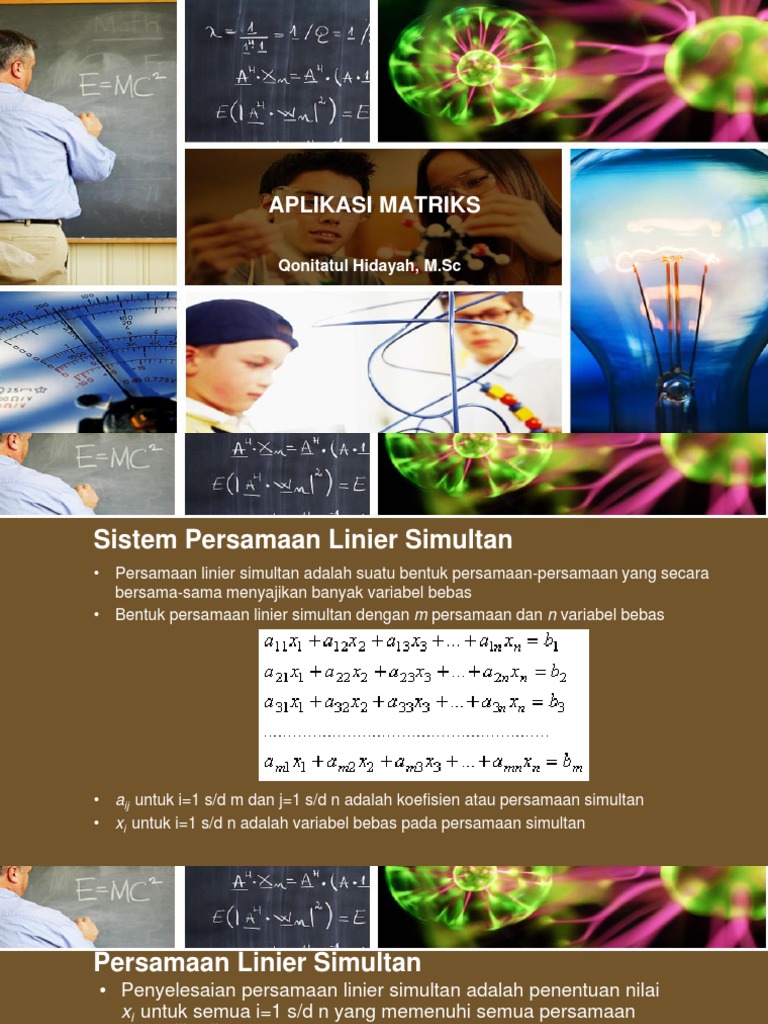 Aplikasi Matriks | PDF | Metode & Bahan Ajar