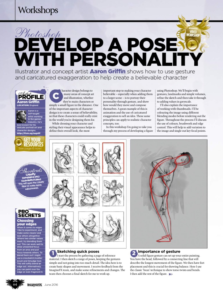 Developing Dynamic Character Poses | PDF | Caricature | Color
