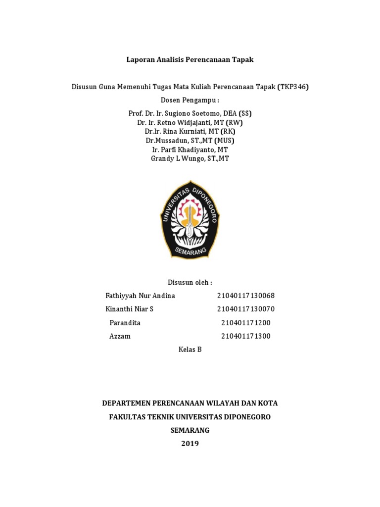 Laporan Analisis Perencanaan Tapak | PDF