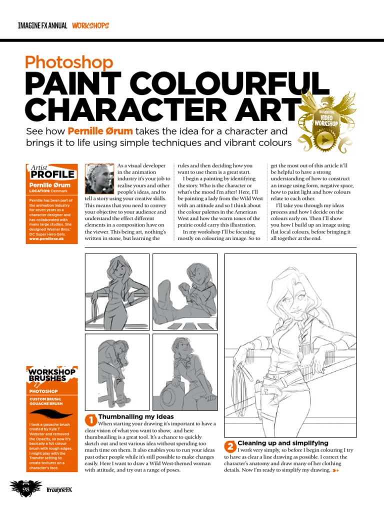 Paint Colourful Character Art, Pernille Ørum | PDF | Composition ...