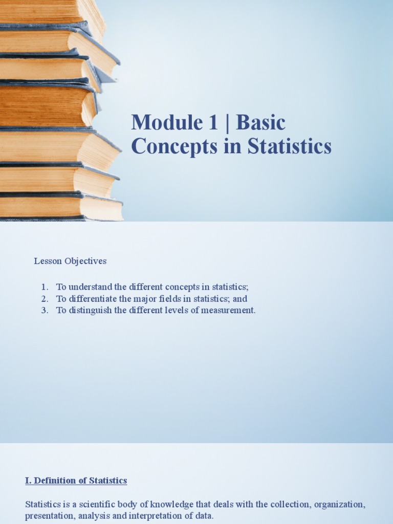 Module 1 - Basic Concepts in Statistics | PDF | Level Of Measurement ...