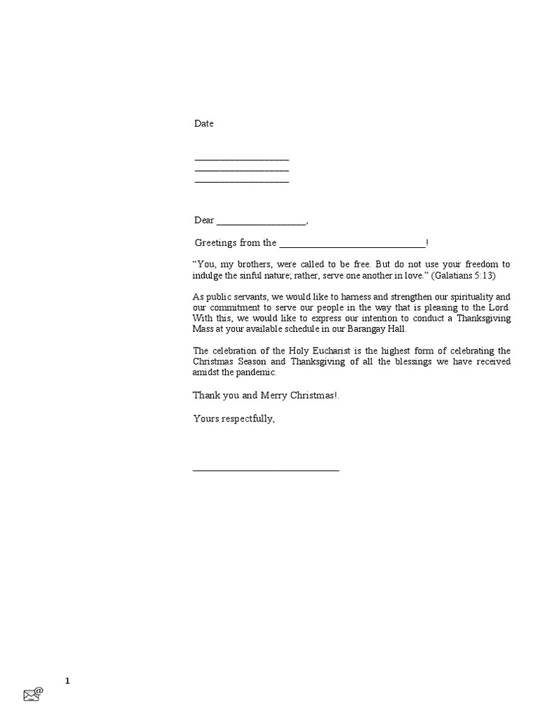 Request Letter - Mass | PDF