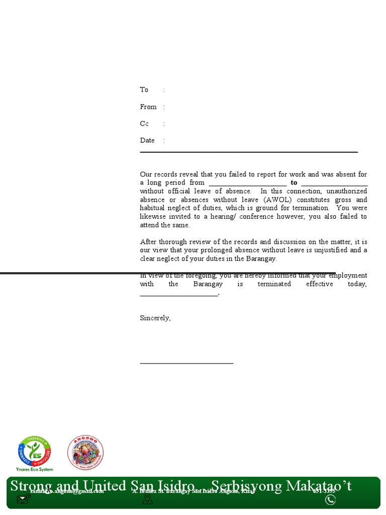 Notice of Decision - Awol | PDF
