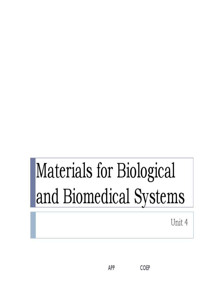 SM - Unit 4 - R1 | PDF | Bioceramic | Tissue Engineering