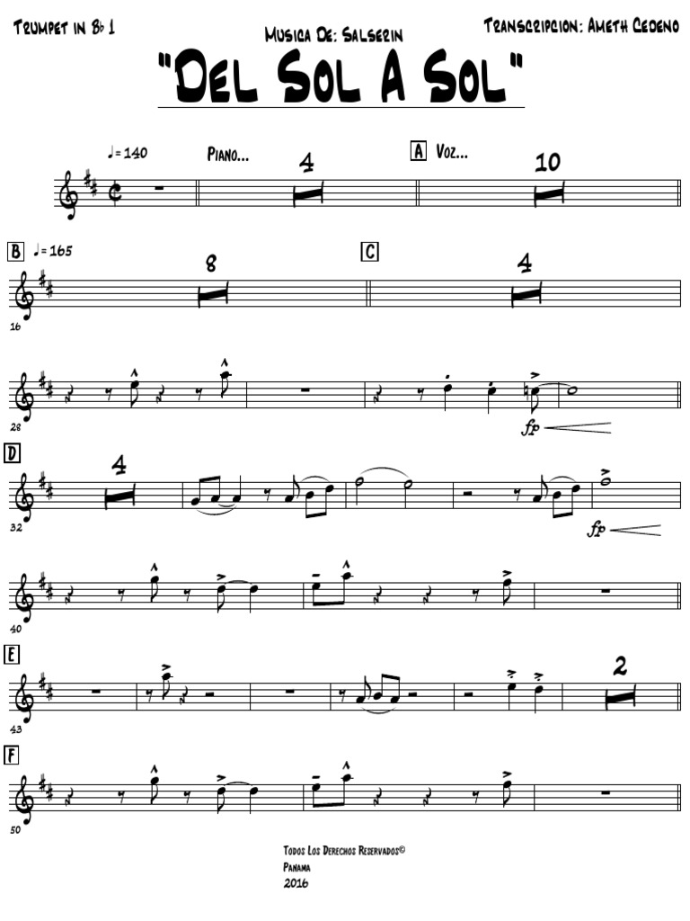 De Sol A Sol - Trumpet in BB 1 | PDF